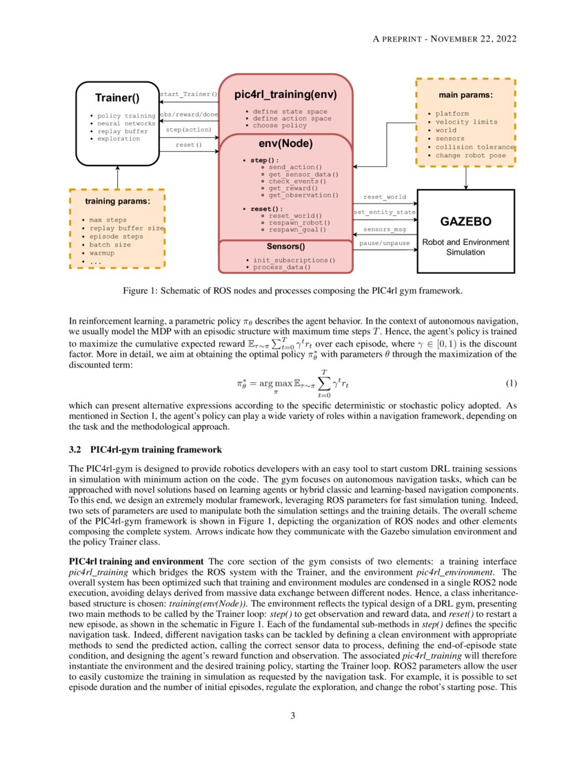 Pic4rl Gym A Ros2 Modular Framework For Robots Autonomous Navigation With Deep Reinforcement