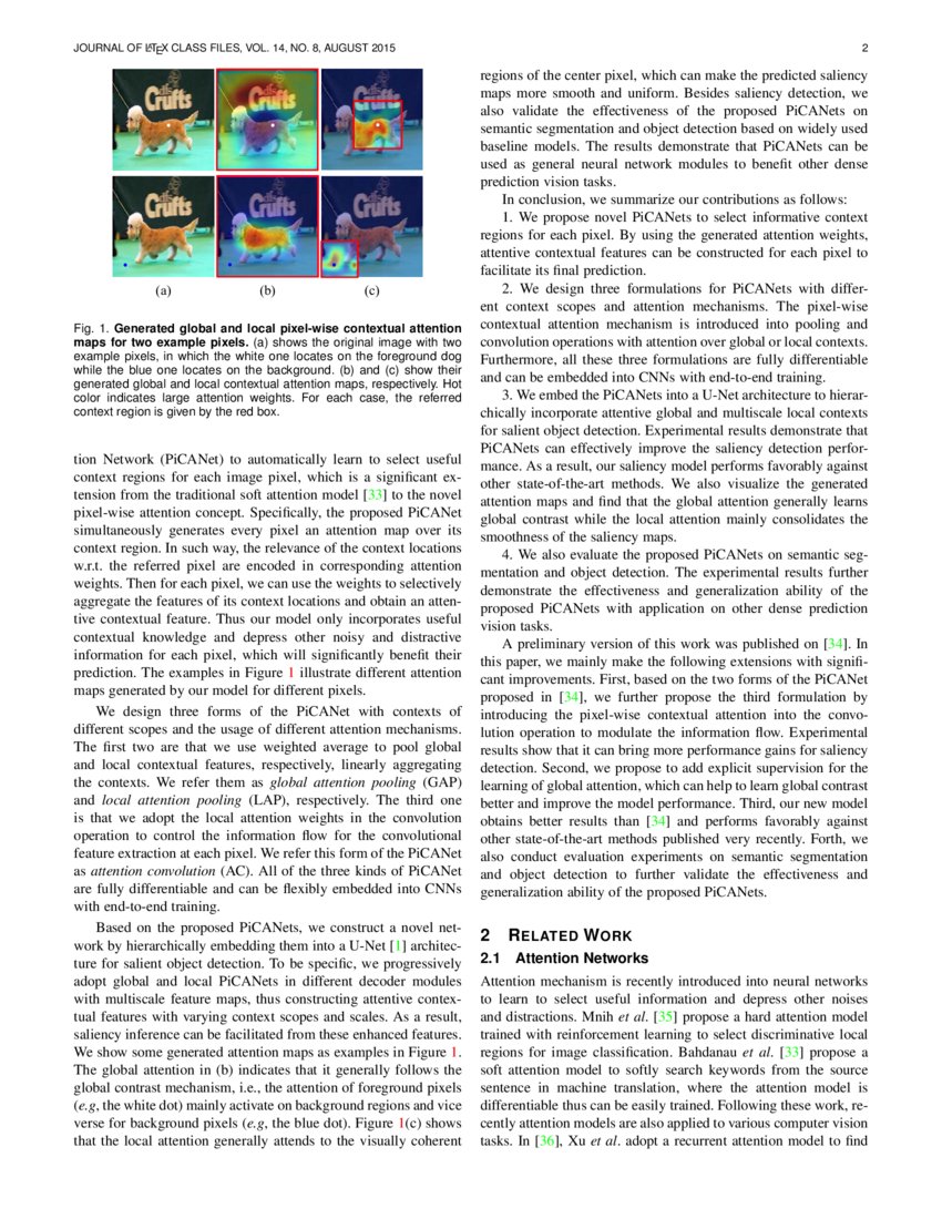 PiCANet: Pixel-wise Contextual Attention Learning for Accurate Saliency Detection | DeepAI
