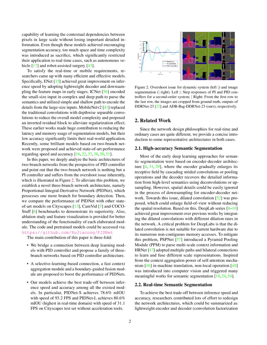 PIDNet: A Real-time Semantic Segmentation Network Inspired from PID Controller | DeepAI