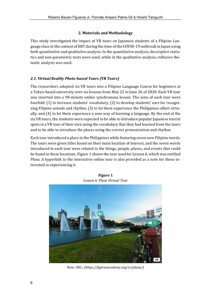 Piloting Virtual Reality Photo-Based Tours among Students of a Filipino ...