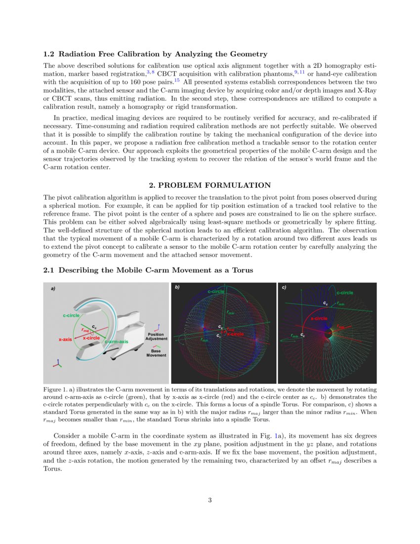 Pivot calibration concept for sensor attached mobile c-arms | DeepAI