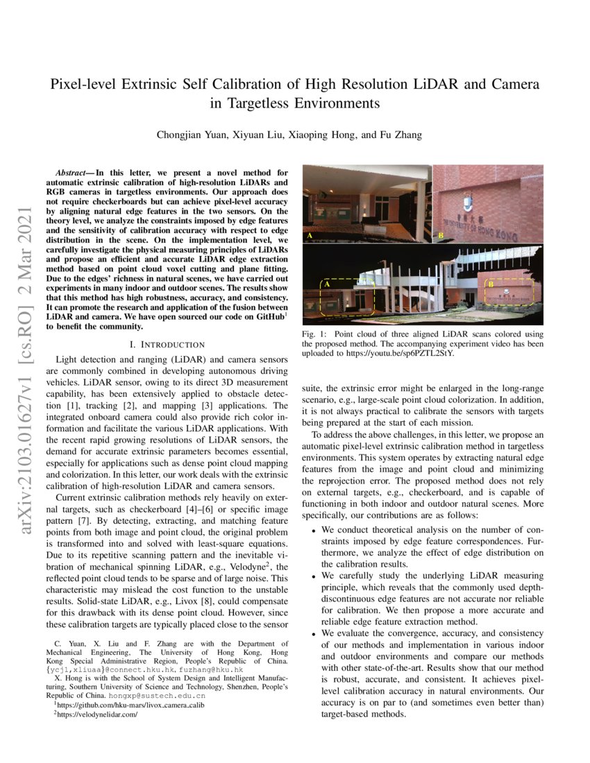 Pixel-level Extrinsic Self Calibration of High Resolution LiDAR and ...