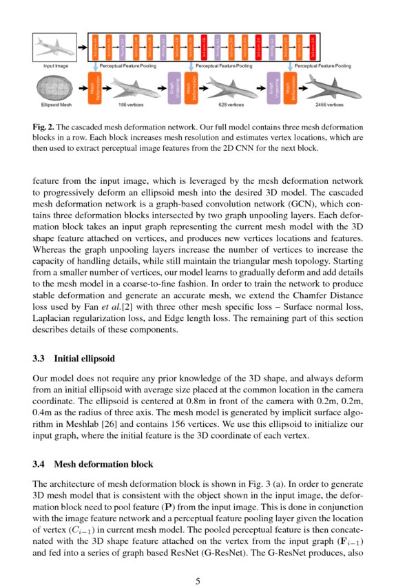 Pixel2Mesh: Generating 3D Mesh Models from Single RGB Images | DeepAI