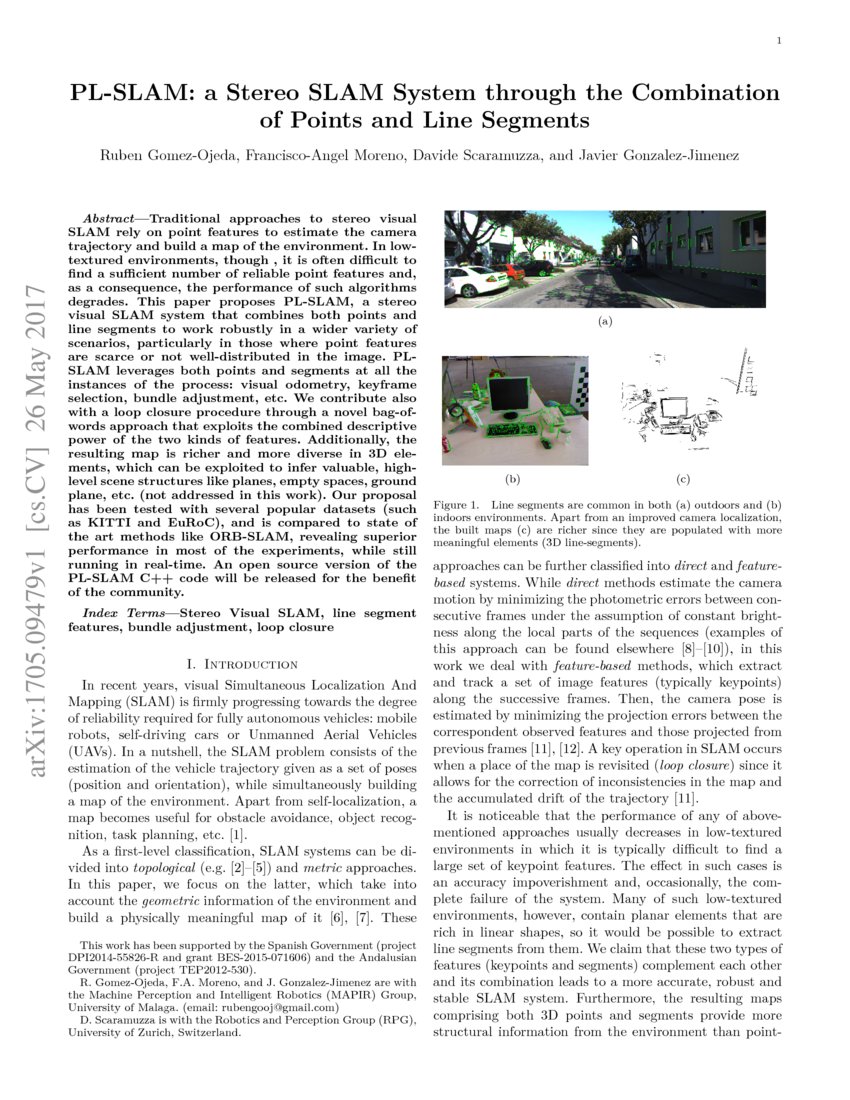 PL-SLAM: a Stereo SLAM System through the Combination of Points and ...
