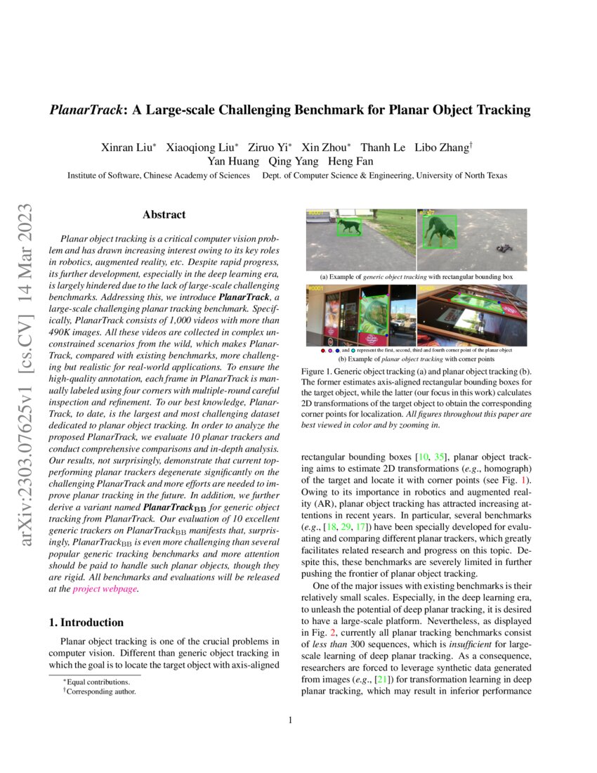 Planartrack A Large Scale Challenging Benchmark For Planar Object