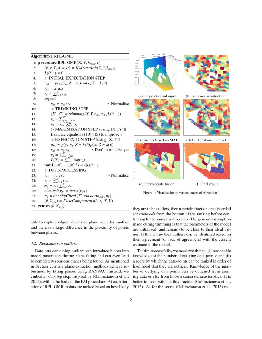 Plane-extraction from depth-data using a Gaussian mixture regression model | DeepAI