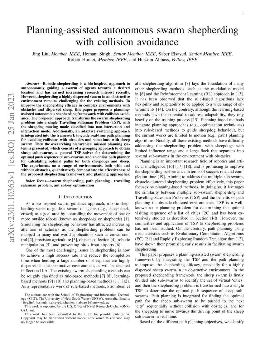 Planning-Assisted Context-Sensitive Autonomous Shepherding of Dispersed ...