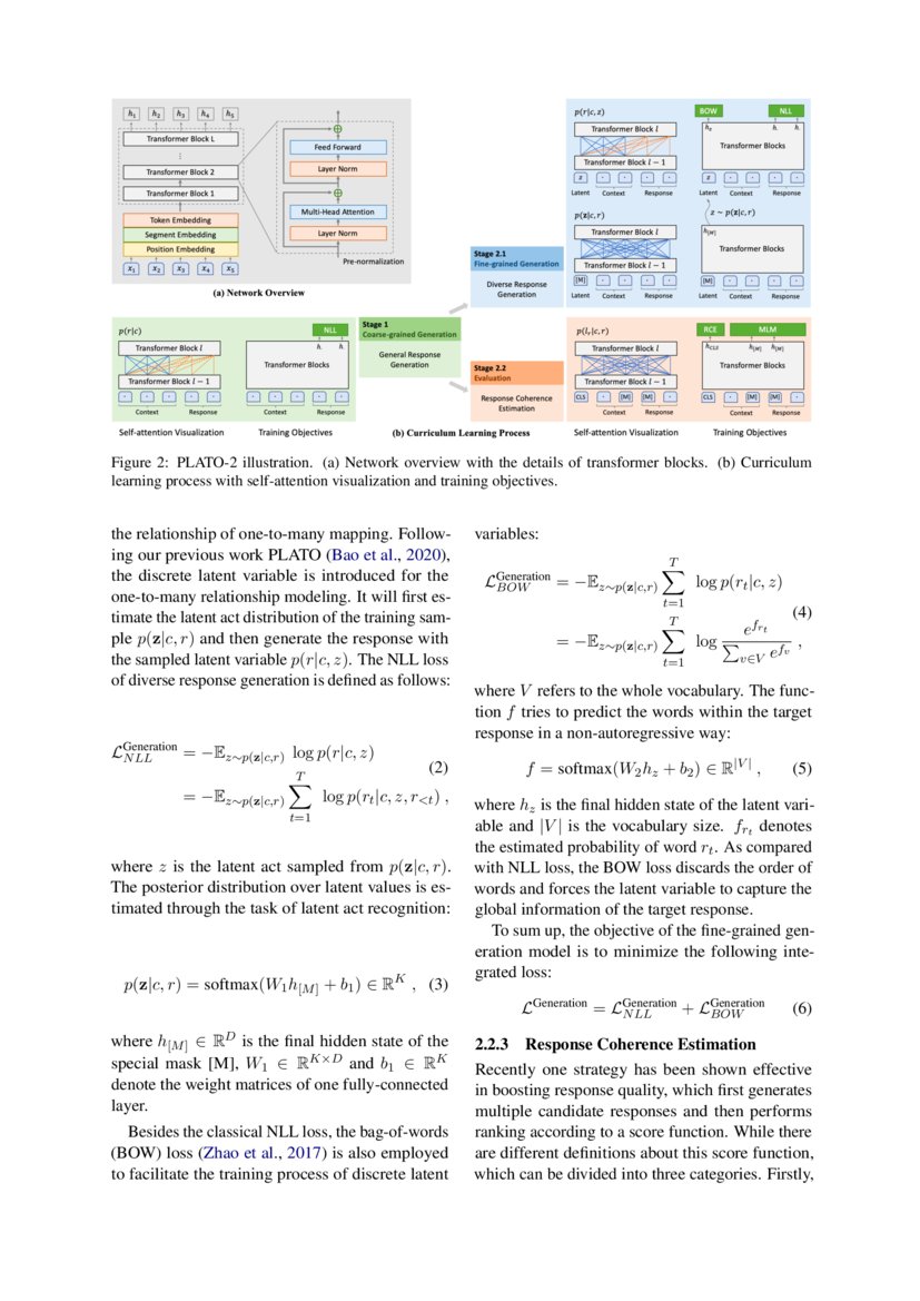 PLATO-2: Towards Building an Open-Domain Chatbot via Curriculum ...
