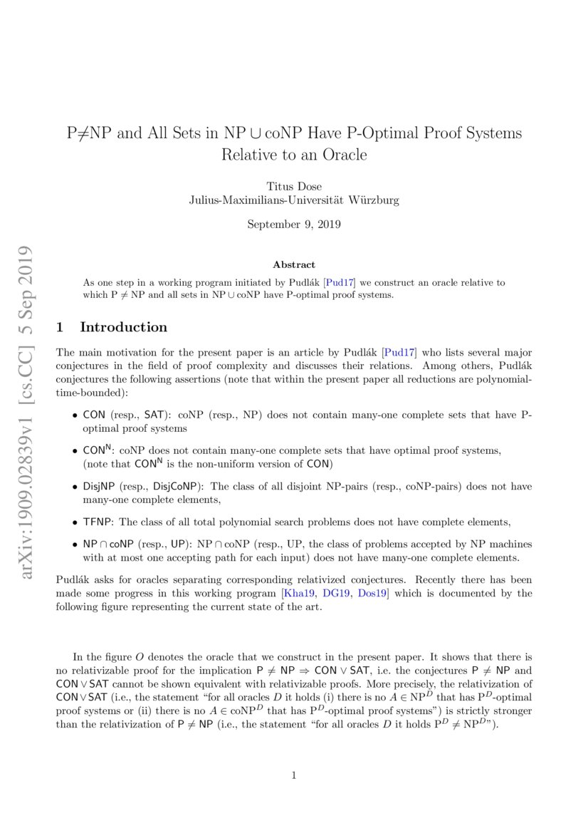 PNP and All Sets in NP∪coNP Have P-Optimal Proof Systems Relative to an ...