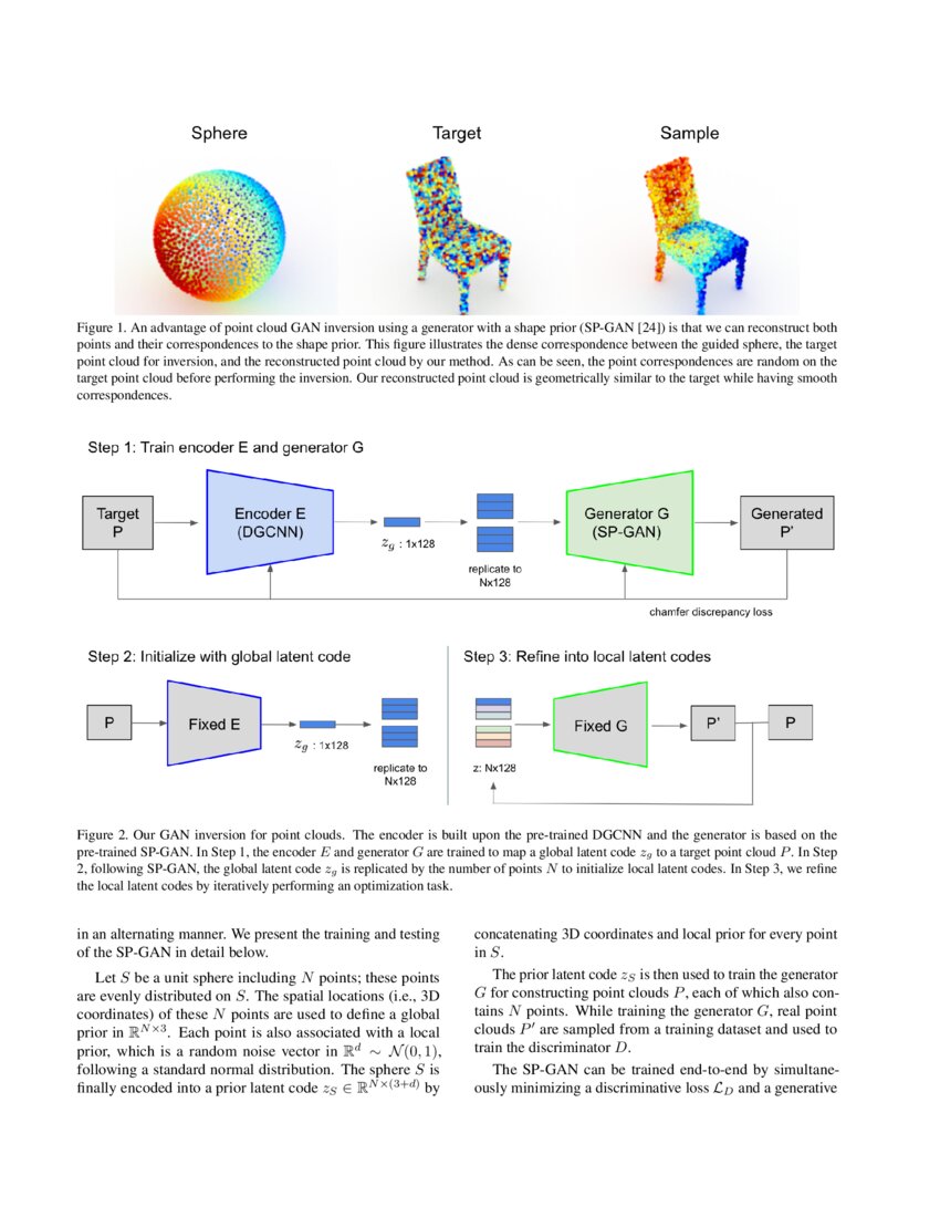 PointInverter: Point Cloud Reconstruction and Editing via a Generative ...