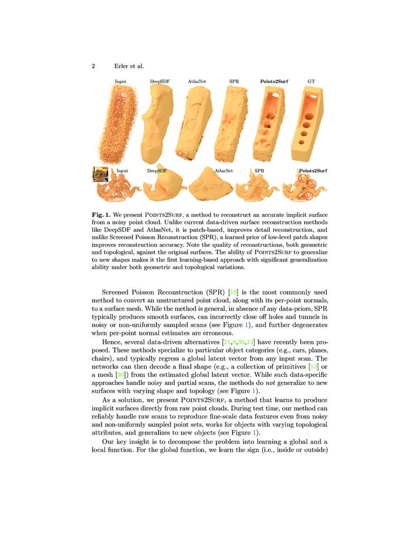 Points2Surf: Learning Implicit Surfaces from Point Cloud Patches | DeepAI