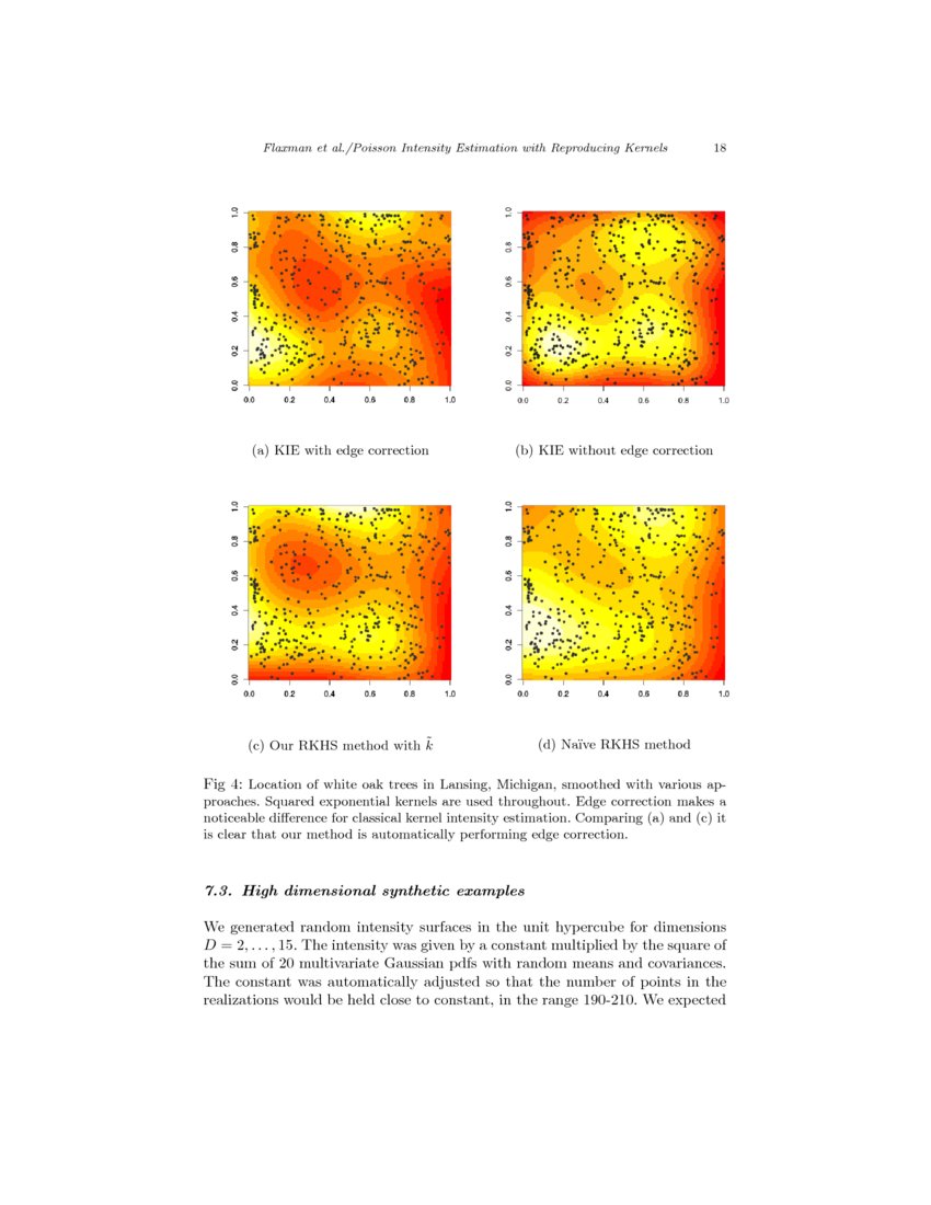 Poisson intensity estimation with reproducing kernels | DeepAI