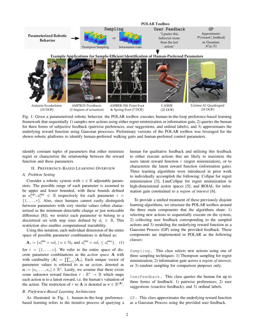 POLAR: Preference Optimization and Learning Algorithms for Robotics ... POLAR: Preference Optimization and Learning Algorithms for Robotics ...