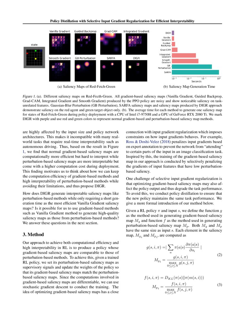 Policy Distillation with Selective Input Gradient Regularization for Efficient Interpretability ...