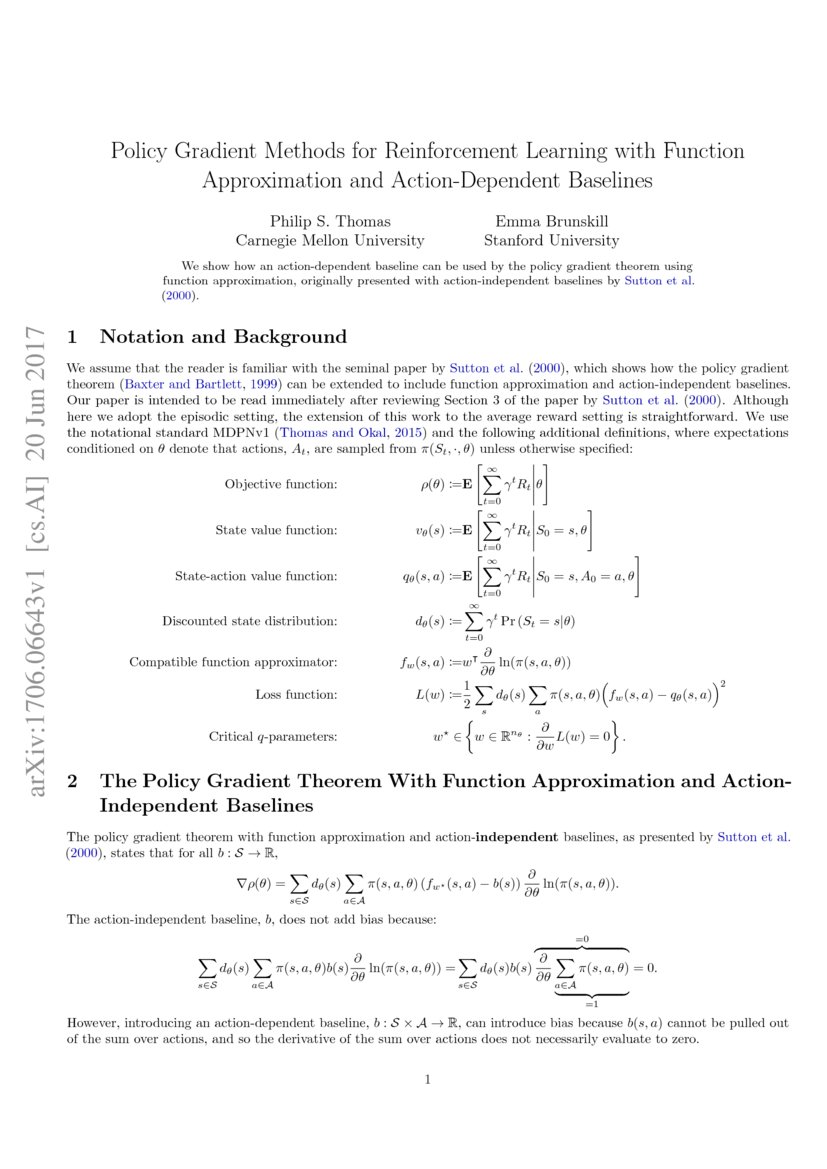 Policy Gradient Methods For Reinforcement Learning With Function 9113