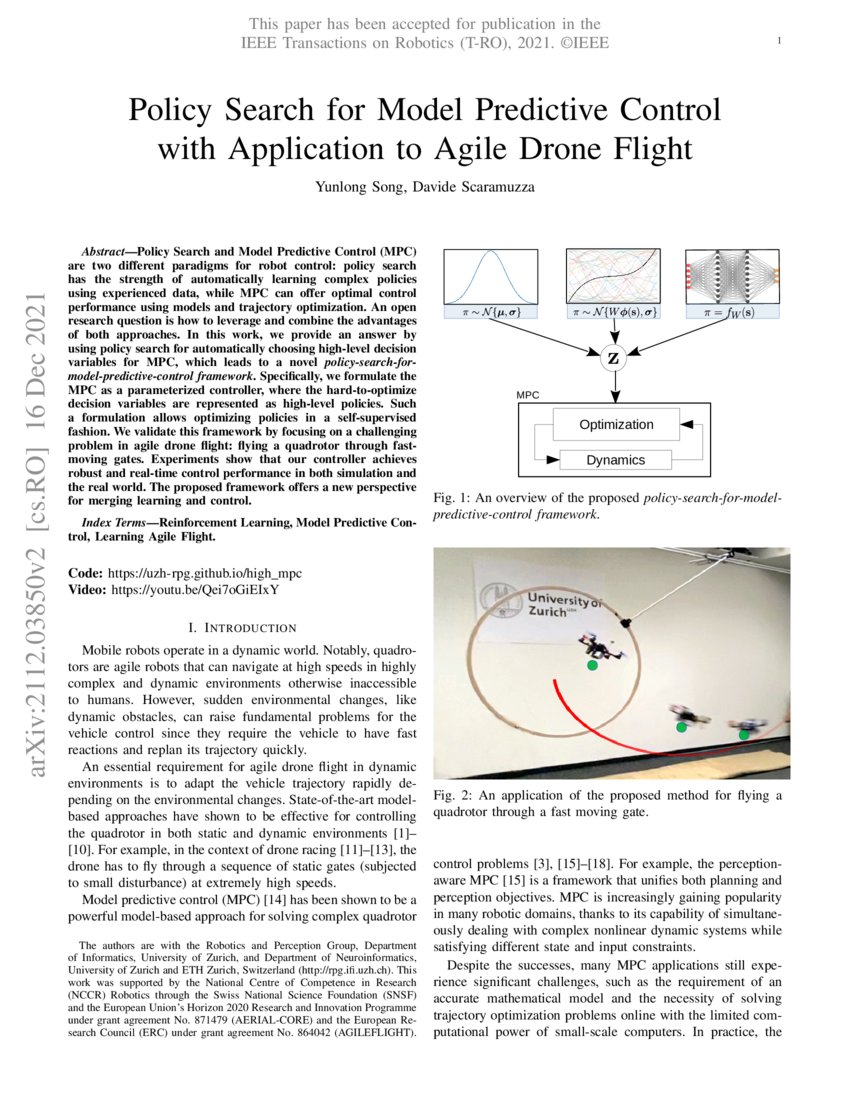 Policy Search for Model Predictive Control with Application to Agile ...