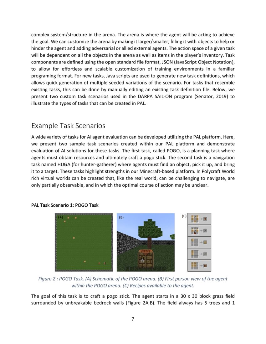 Polycraft World AI Lab (PAL): An Extensible Platform for Evaluating ...