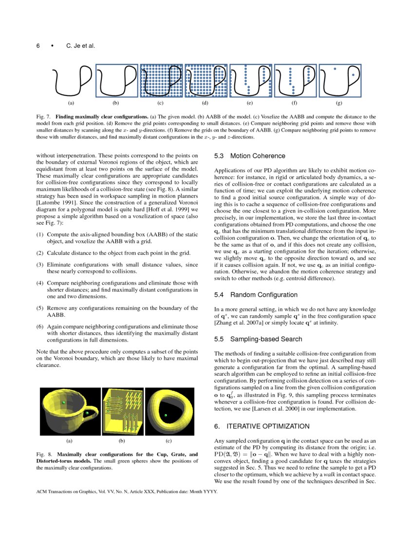 PolyDepth: Real-time Penetration Depth Computation using Iterative Contact-Space Projection | DeepAI