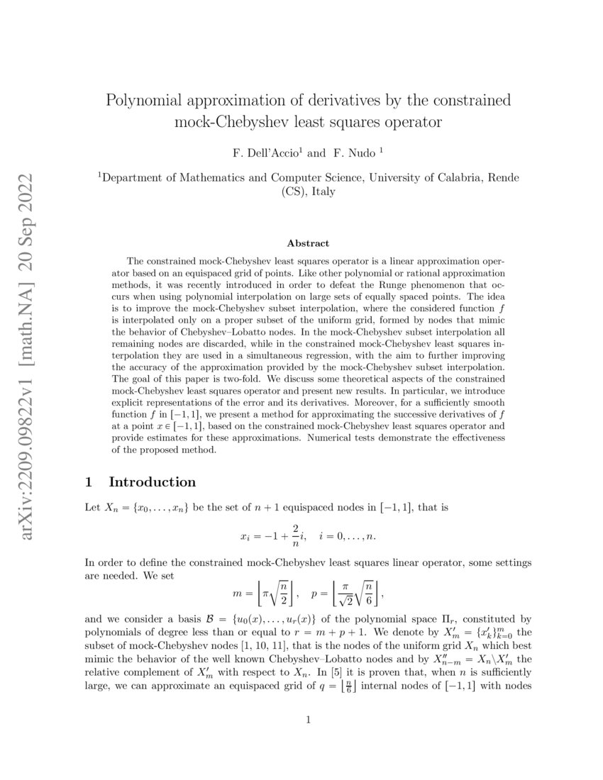 Polynomial Approximation Of Derivatives By The Constrained Mock Chebyshev Least Squares Operator