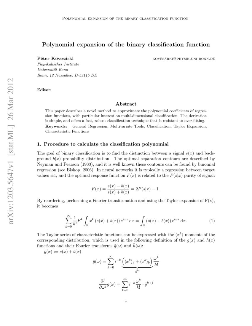 polynomial-expansion-of-the-binary-classification-function-deepai