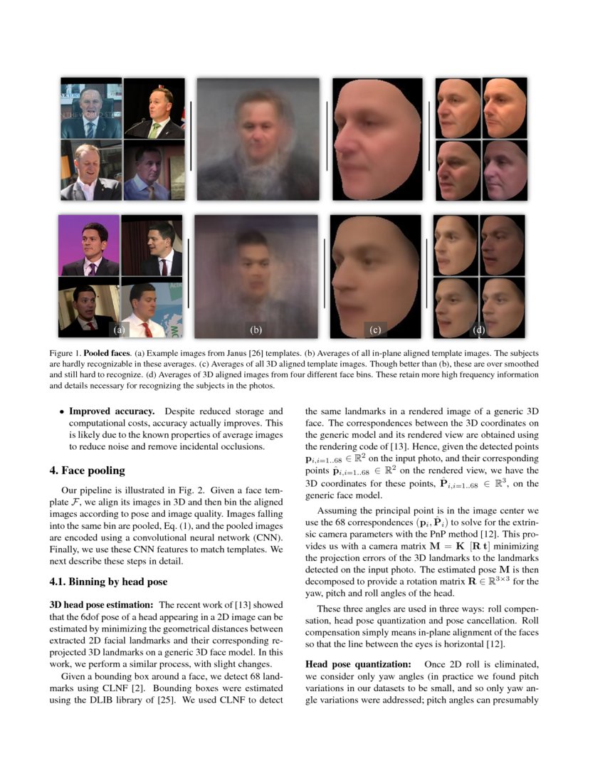 Pooling Faces: Template based Face Recognition with Pooled Face Images ...