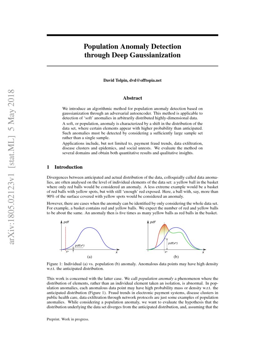 Population Anomaly Detection through Deep Gaussianization | DeepAI