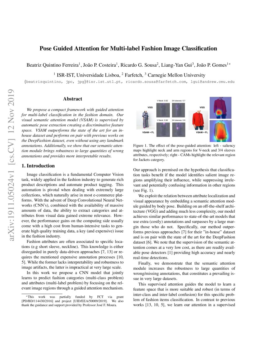 Pose Guided Attention For Multi Label Fashion Image Classification Deepai