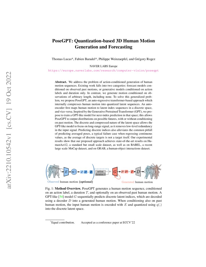 Posegpt Quantization Based 3d Human Motion Generation And Forecasting
