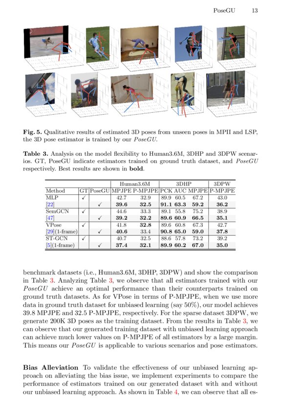 PoseGU: 3D Human Pose Estimation with Novel Human Pose Generator and#N ...