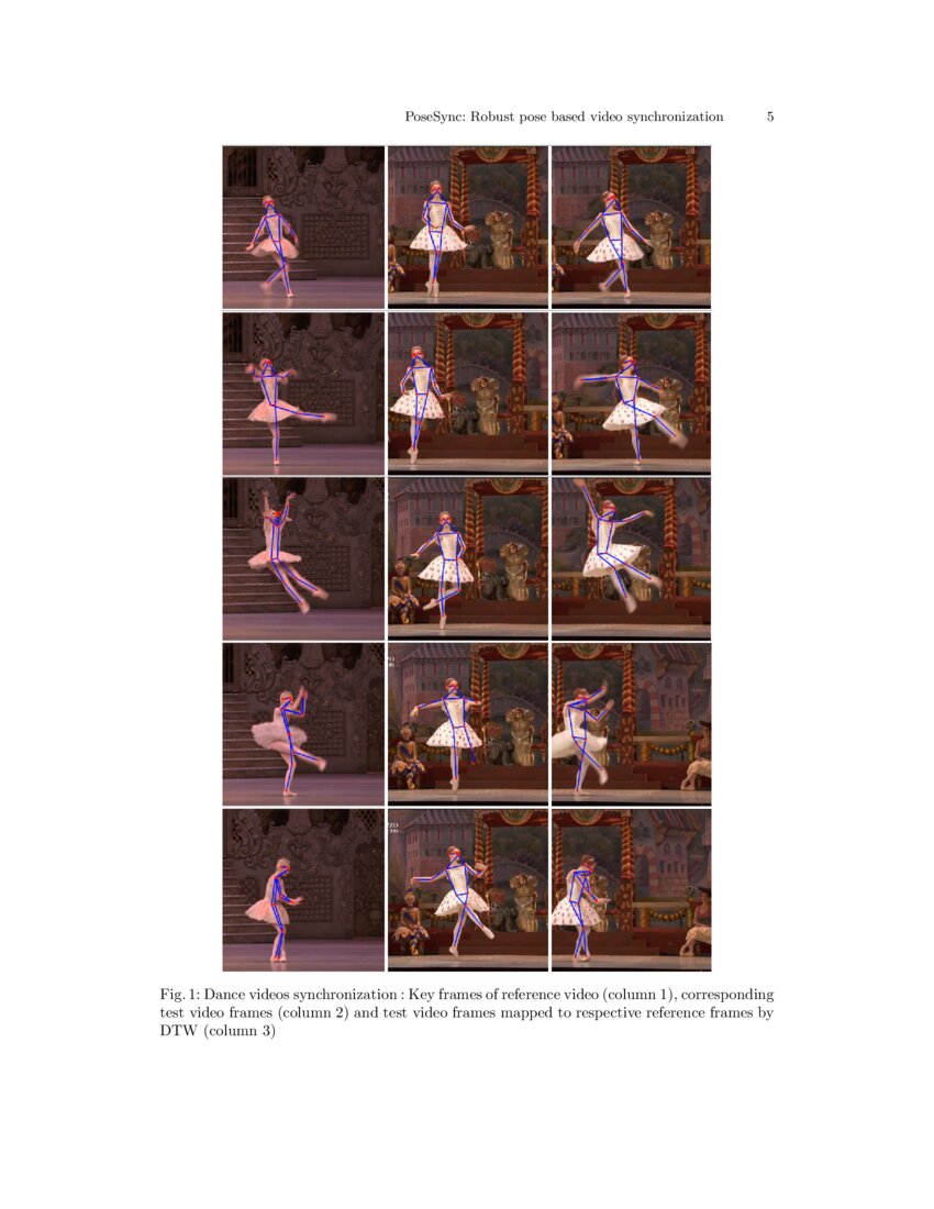 PoseSync: Robust pose based video synchronization | DeepAI