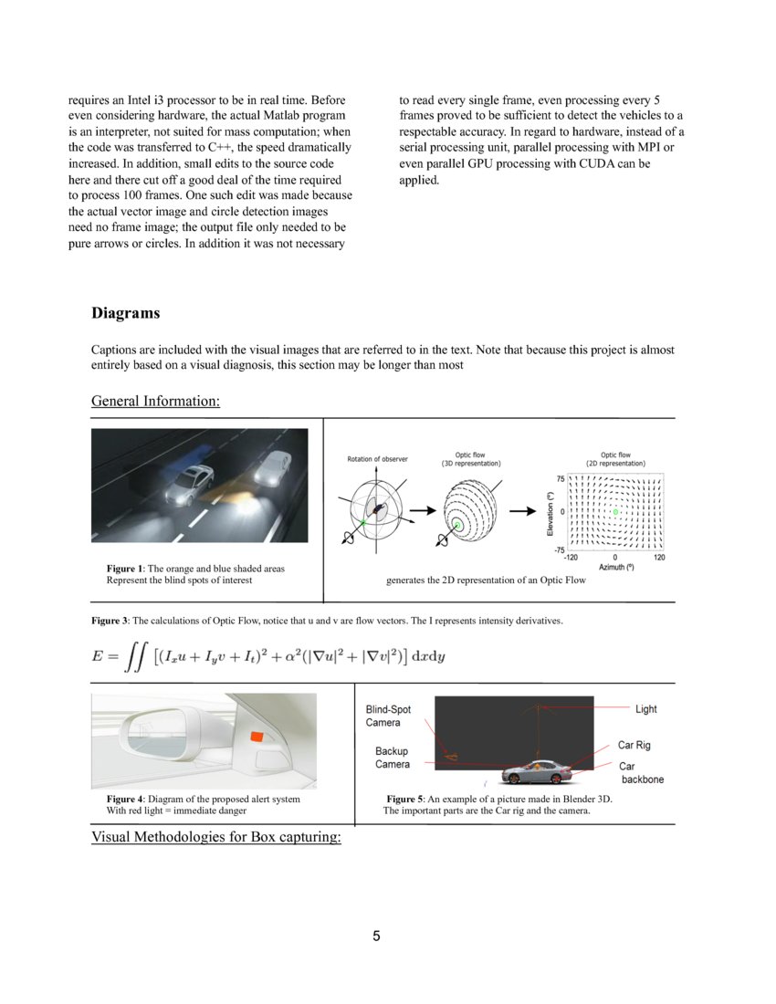 Position And Vector Detection Of Blind Spot Motion With The Horn Schunck Optical Flow Deepai