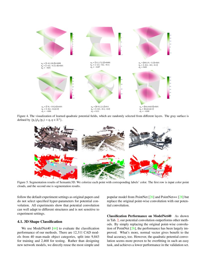Potential Convolution: Embedding Point Clouds into Potential Fields | DeepAI