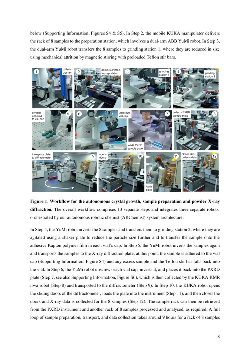 Powder-Bot: A Modular Autonomous Multi-Robot Workflow for Powder X-Ray Diffraction | DeepAI