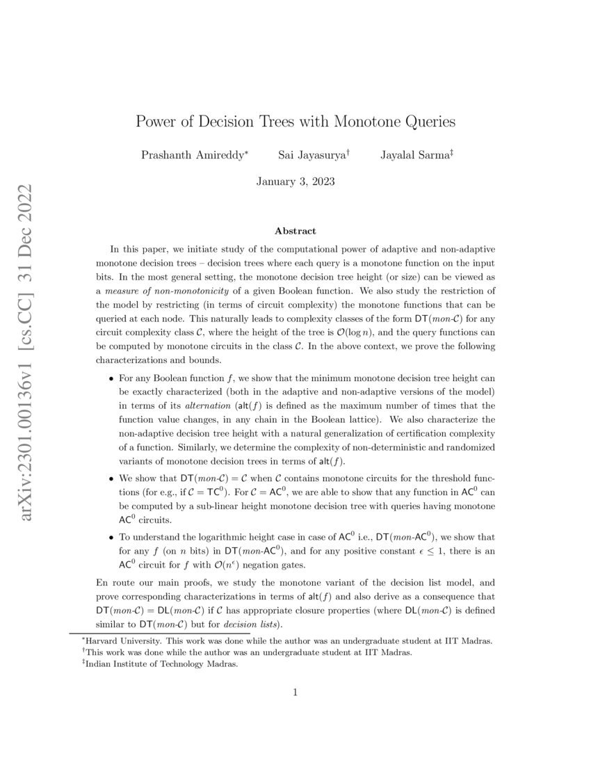 Power of Decision Trees with Monotone Queries | DeepAI