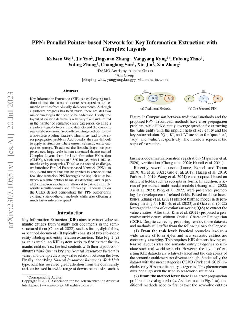 Ppn Parallel Pointer Based Network For Key Information Extraction With Complex Layouts Deepai