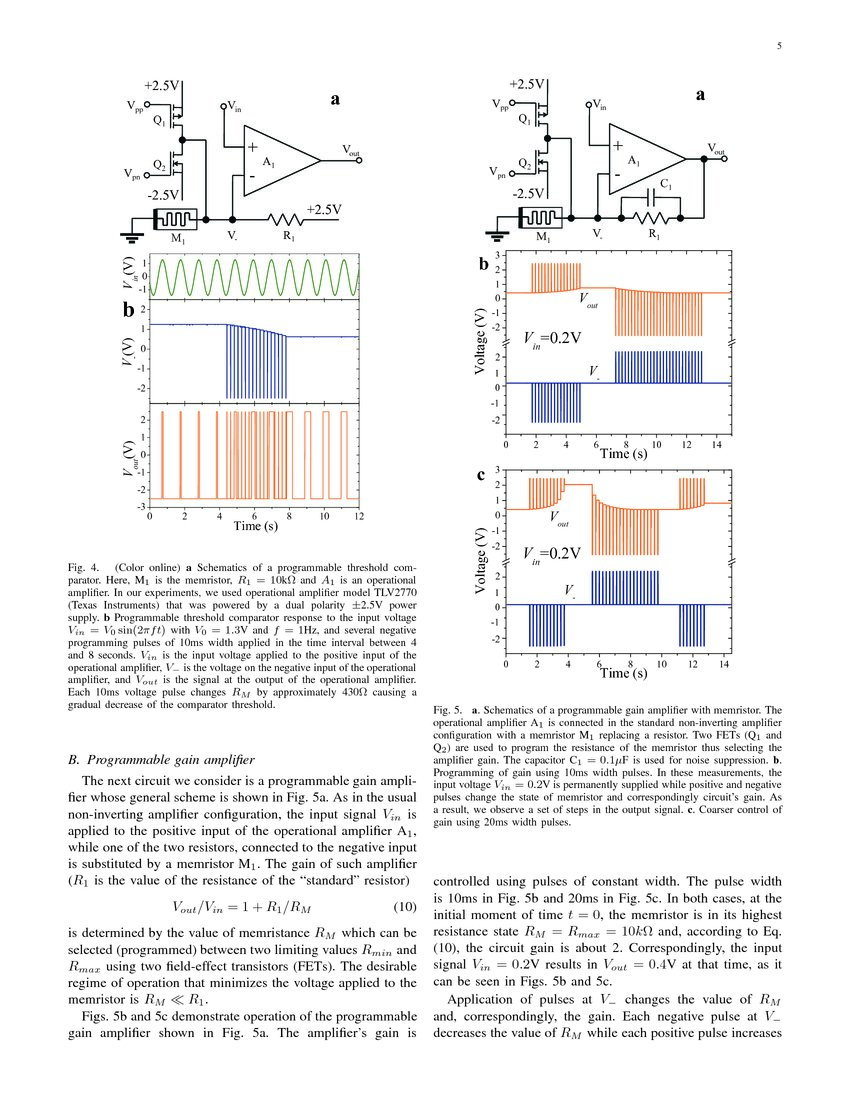 Practical approach to programmable analog circuits with memristors | DeepAI