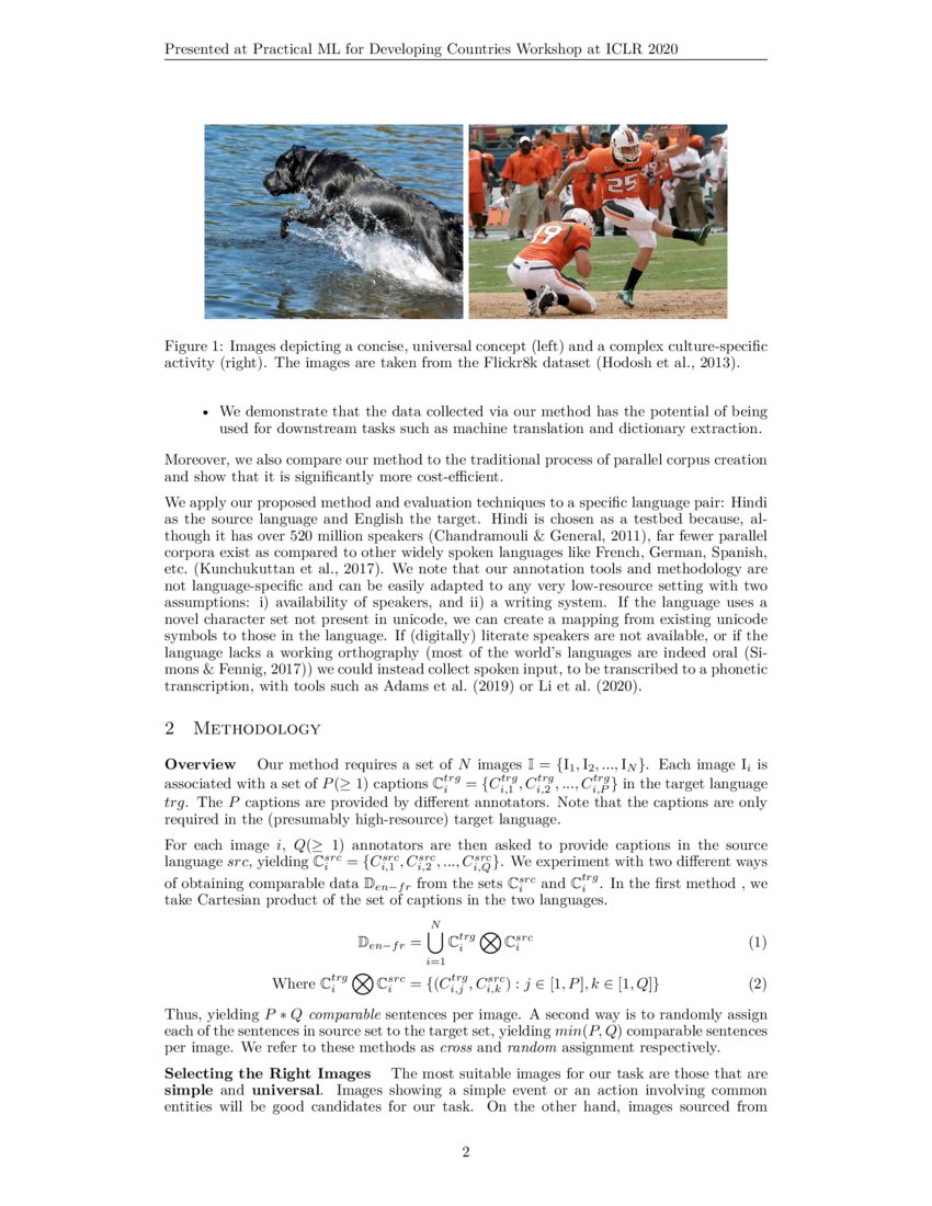 Practical Comparable Data Collection For Low Resource Languages Via Images Deepai