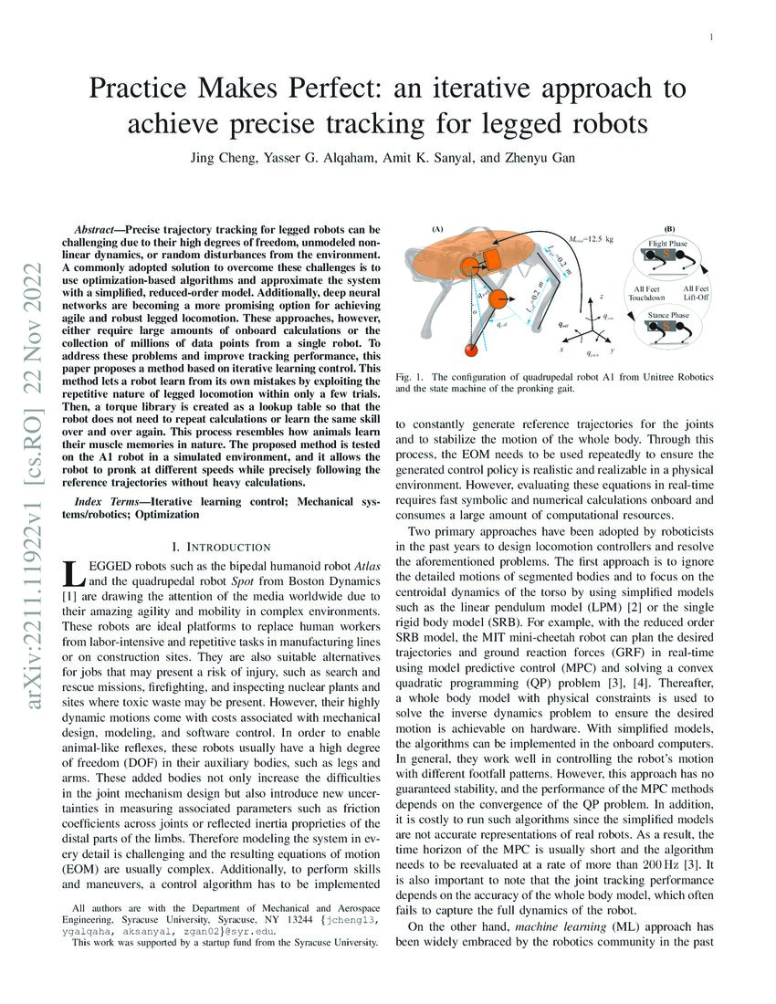 Practice Makes Perfect An Iterative Approach To Achieve Precise Tracking For Legged Robots Deepai