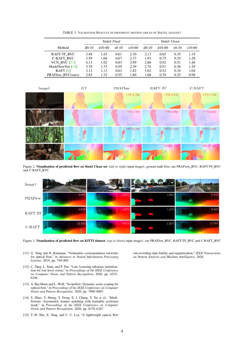 Praflowrvc Pyramid Recurrent All Pairs Field Transforms For Optical Flow Estimation In Robust 5658