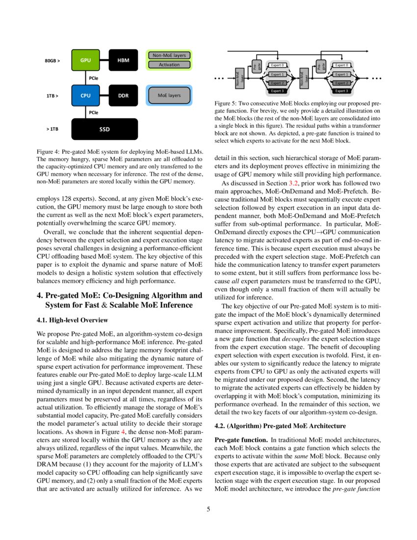 Pre-gated MoE: An Algorithm-System Co-Design for Fast and Scalable Mixture-of-Expert Inference ...