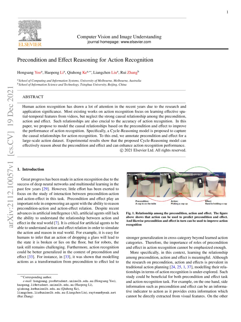 Precondition and Effect Reasoning for Action Recognition | DeepAI