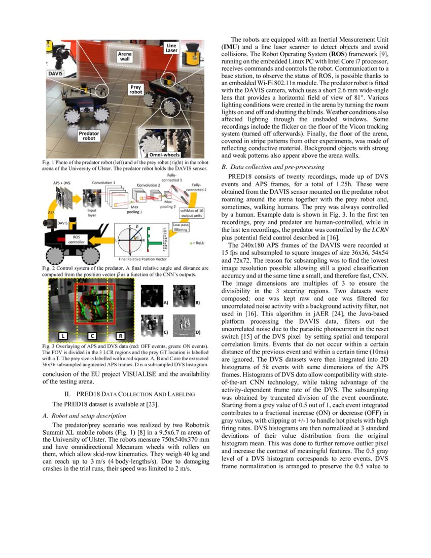 PRED18: Dataset and Further Experiments with DAVIS Event Camera in ...