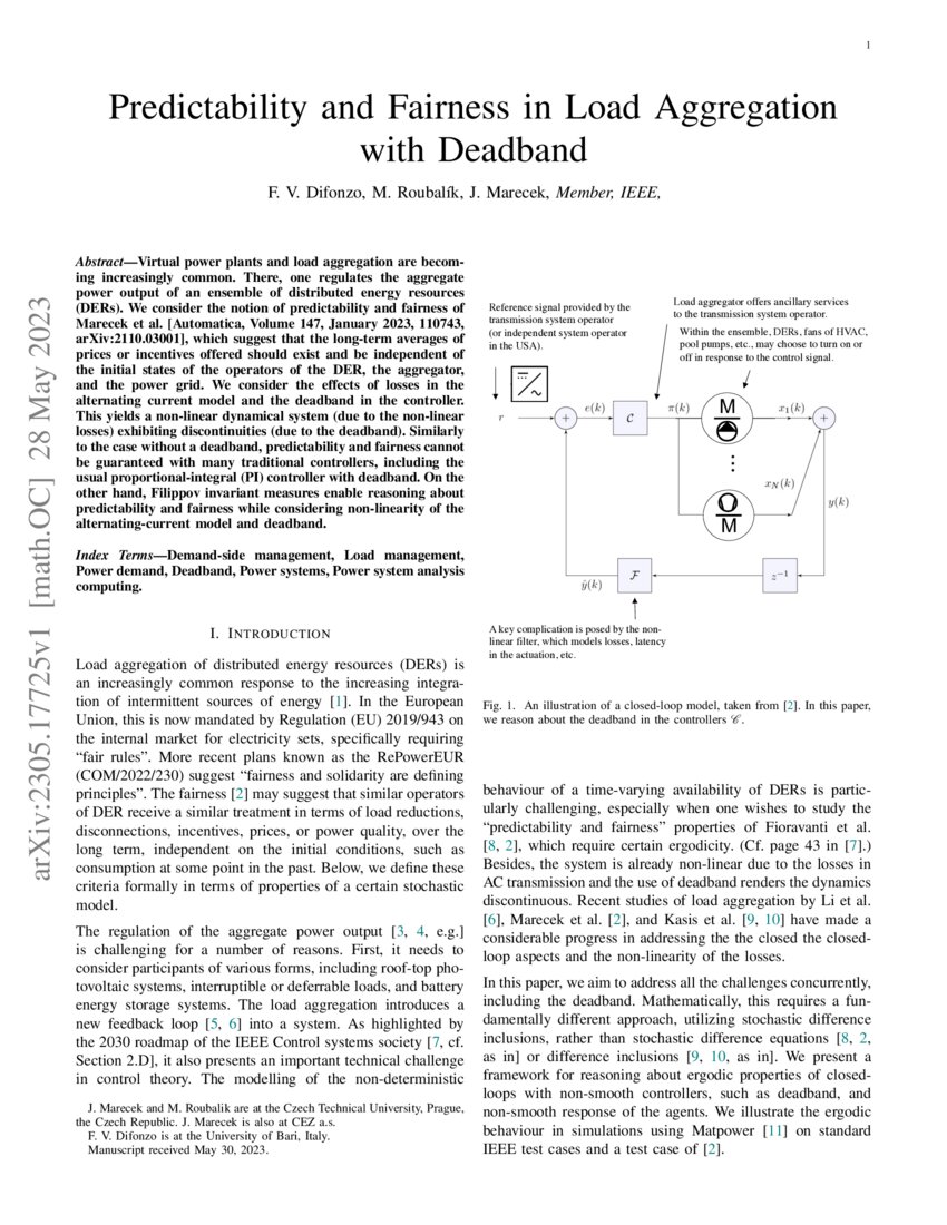 Predictability and Fairness in Load Aggregation with Deadband | DeepAI