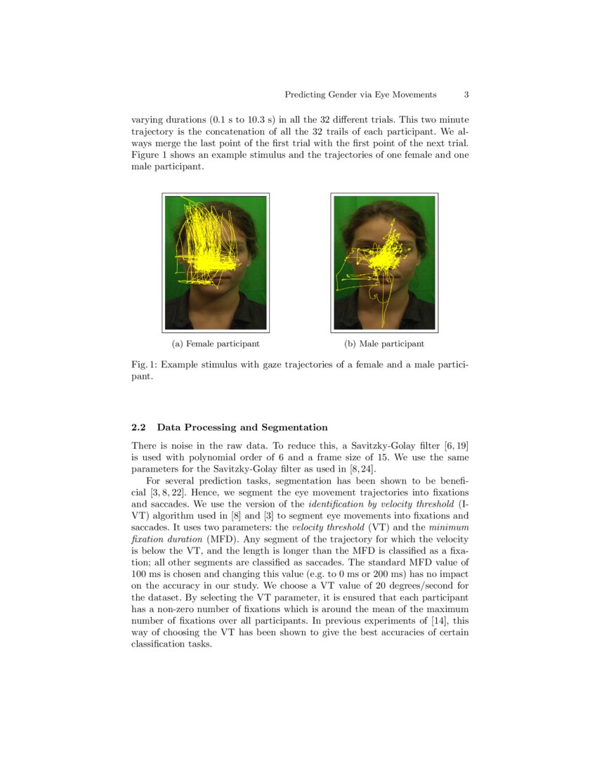 Predicting Gender via Eye Movements | DeepAI