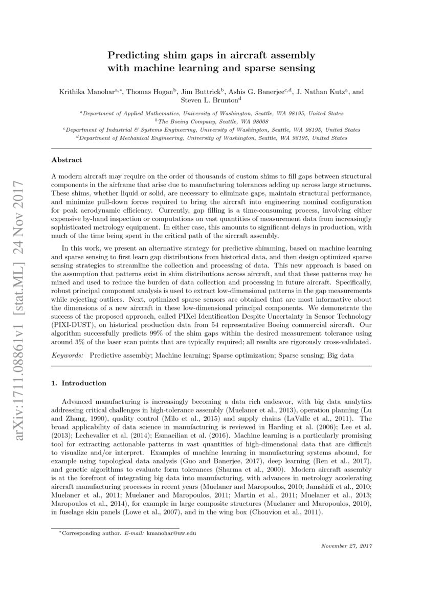 Predicting shim gaps in aircraft assembly with machine learning and ...