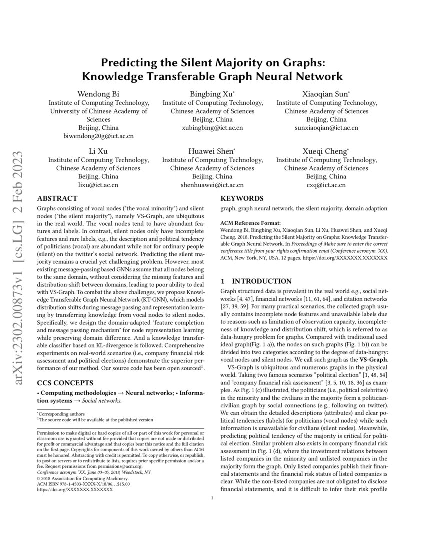 Predicting The Silent Majority On Graphs Knowledge Transferable Graph Neural Network Deepai