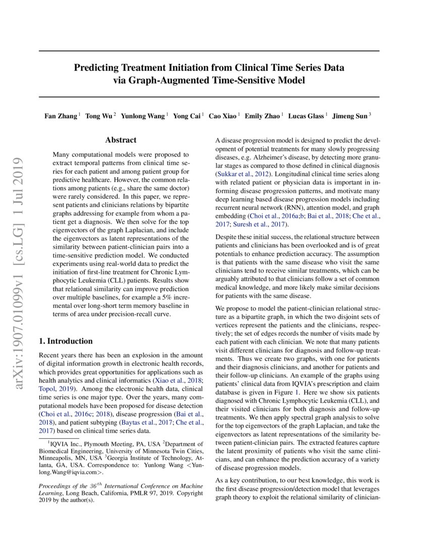 Predicting Treatment Initiation from Clinical Time Series Data via ...