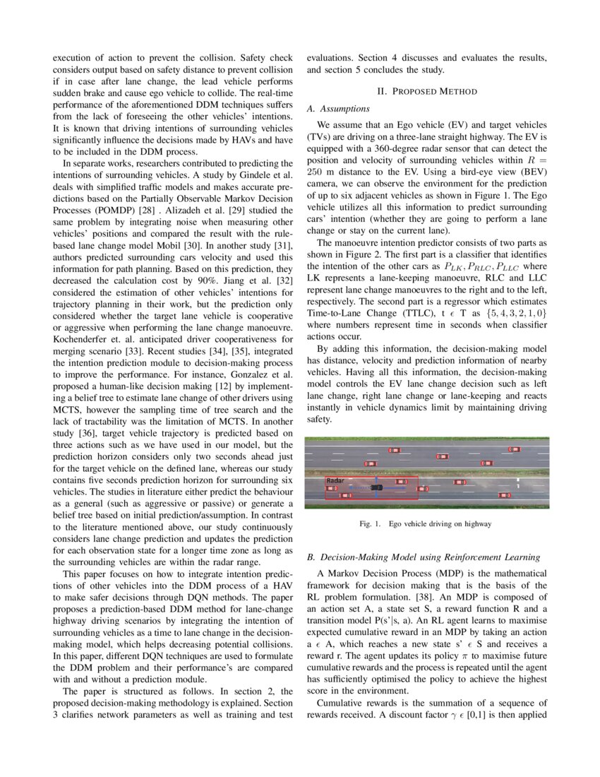 Prediction Based Decision Making For Autonomous Highway Driving Deepai