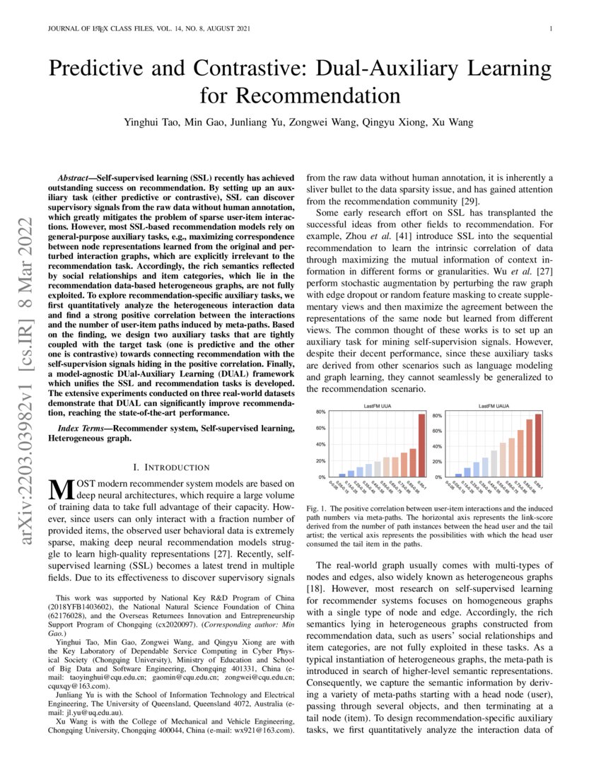 Predictive and Contrastive: Dual-Auxiliary Learning for Recommendation ...