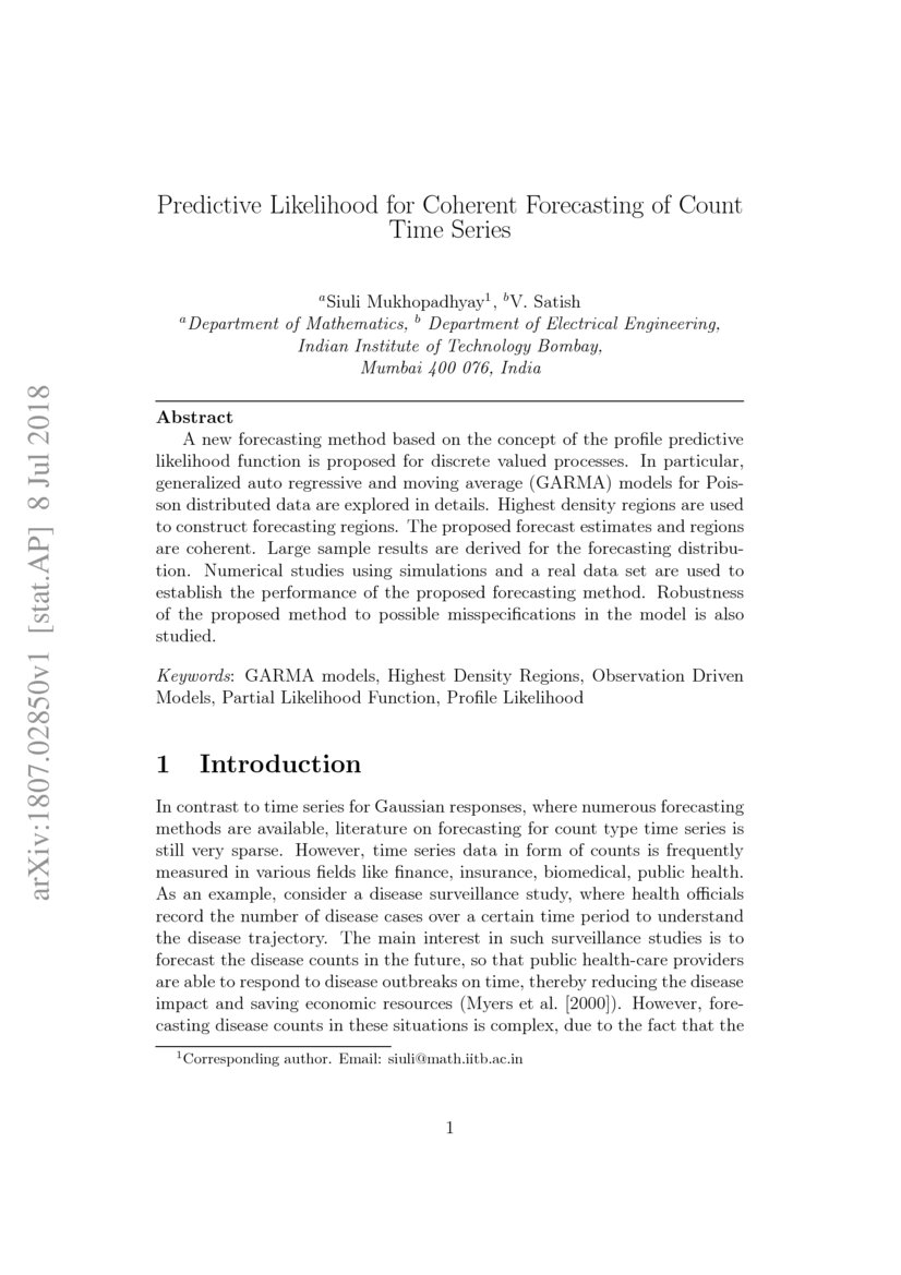 Predictive Likelihood For Coherent Forecasting Of Count Time Series